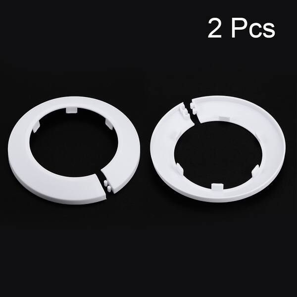 75mm Pipe Cover Decoration PP Plastic Water Pipe Escutcheon White 2pcs ...