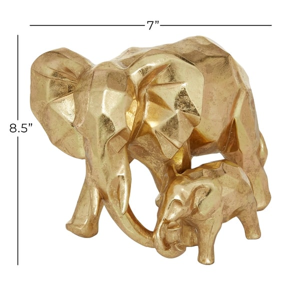 CosmoLiving by Cosmopolitan Gold Polystone Elephant Decorative ...