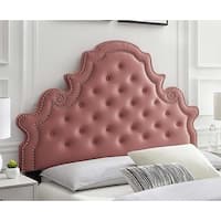 Ambridge Button Tufted Heather Pink Velvet Upholstered Twin Size ...