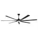 84"/ 100" Black Industrial Extra Large Commercial Ceiling Fan with ...