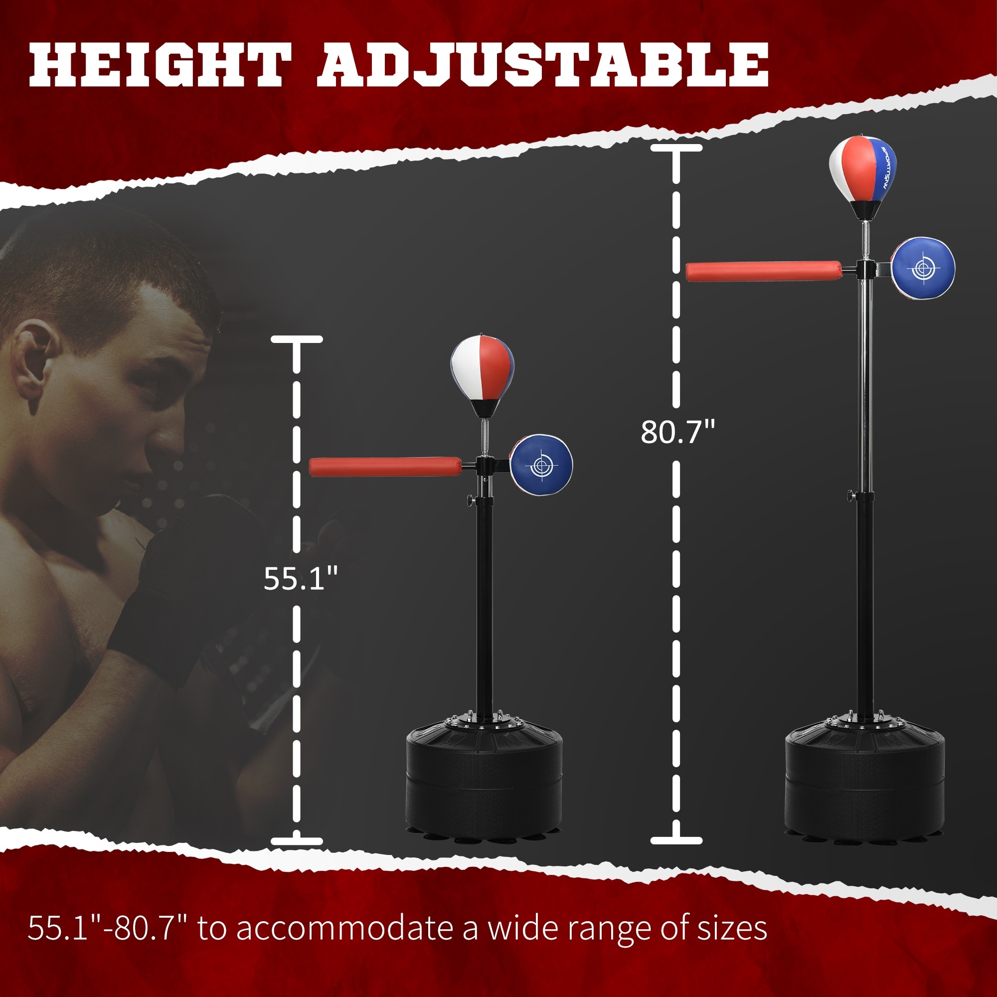 Adjustable Reflex Ball Adjustable Speed Bag Reflex Speed Bag - Free ...