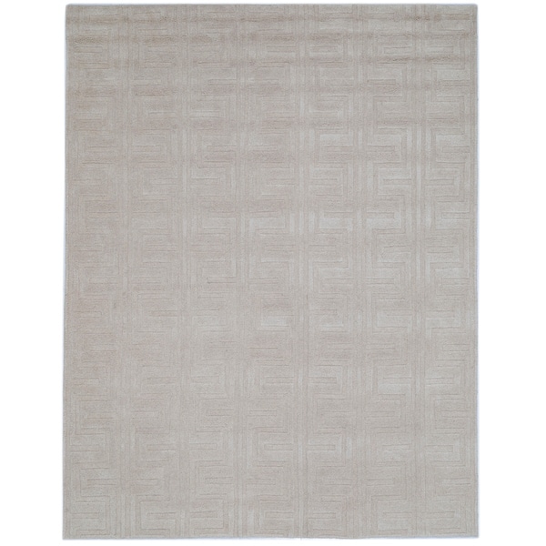 NuStory Sculpted-1 Hand Tufted Solid Color Area Rug in Ivory - Bed Bath ...