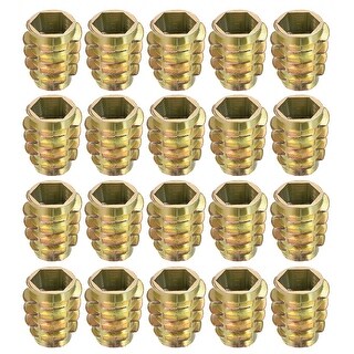 Threaded Insert Nuts Hex-Flush M10 Internal Threads 20mm Length 20pcs ...