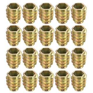 Threaded Insert Nuts Hex-Flush M10 Internal Threads 20mm Length 20pcs ...