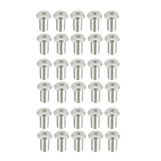 M6x15mm Rivet Hex Socket Head Screw Post Nickel Plated 30pcs - Silver ...