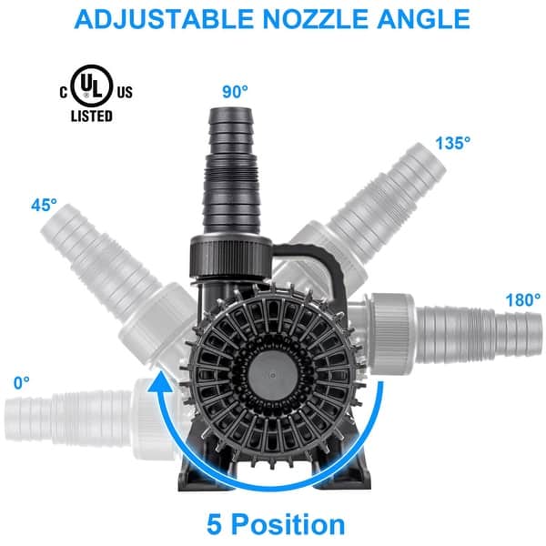 Pond Pump Waterfall Pumps Submersible Outdoor Water Fountain Pump with ...