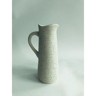 Set of Two Off White Ceramic Water Jugs - Bed Bath & Beyond - 40274228
