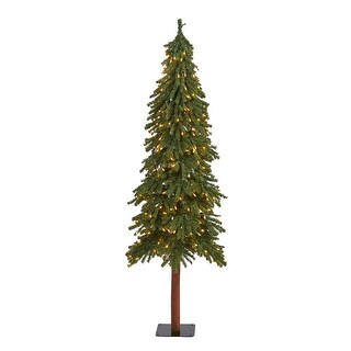6' Grand Alpine Artificial Christmas Tree with 300 Clear Lights and 601 ...