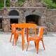30'-inch Round Metal Indoor-Outdoor Table Set - Overstock - 13532479