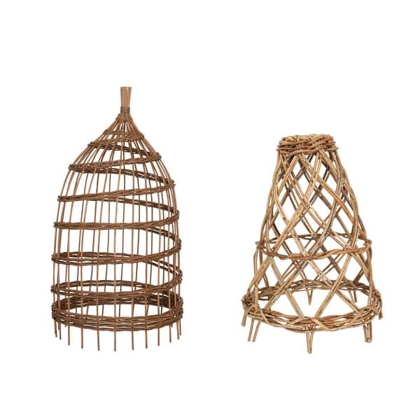Hand-Woven Wicker and Arurog Garden Cloches - Bed Bath & Beyond - 35662879