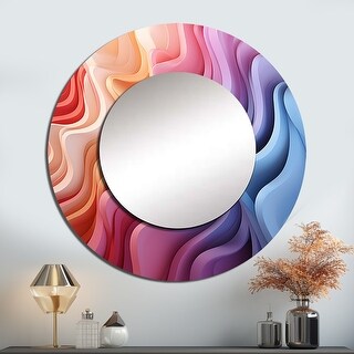Designart "Multicolor Op Art Illusory Depth I" Op Art Living Room ...