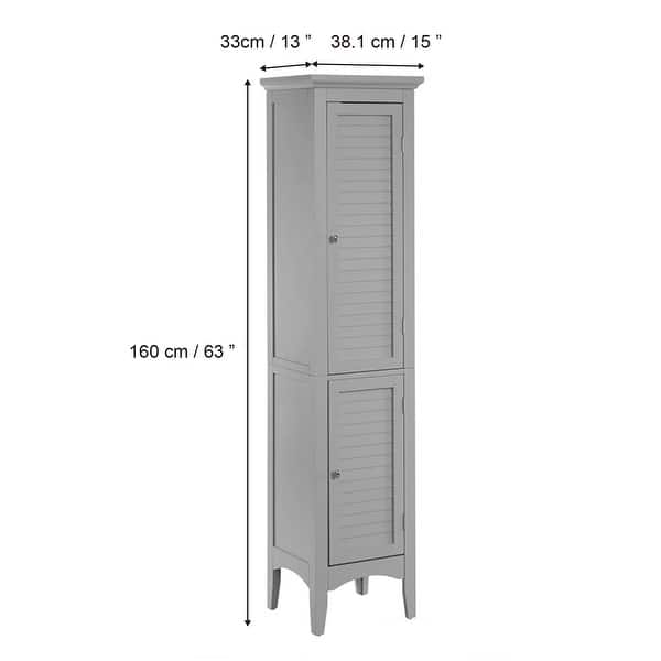 Wooden Linen Tower Cabinet with Storage - Bed Bath & Beyond - 37364018