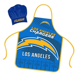 NFL Apron & Chef Hat Set, with Large Team Logo - Los Angeles Chargers ...