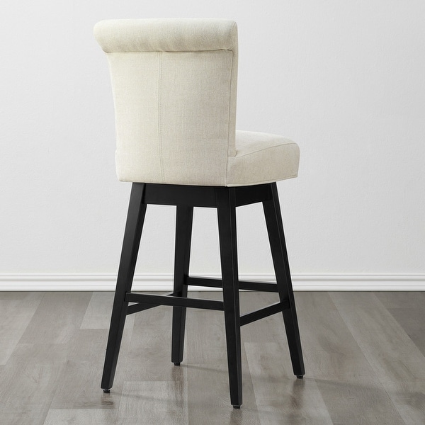 Noah Upholstered 26 inch Counter Height Swivel Barstool Set of 2 On Sale Bed Bath Beyond 37997189