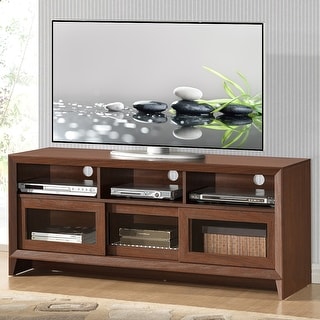 Modern high-end TV Stand with Storage for TVs Up To 60", Hickory ...