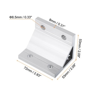 2Pcs 45 Degree Angle Aluminum Profile Corner Brackets 8080 Series ...