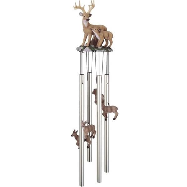 Q-Max 23" Long Deer with Fawn Round Top Wind Chime - Bed Bath & Beyond ...
