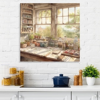 Designart "Old Farmhouse Kitchen V" Kitchen Wall Art For Kitchen - Bed ...