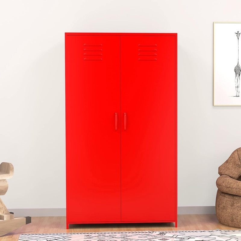 red locker wardrobe