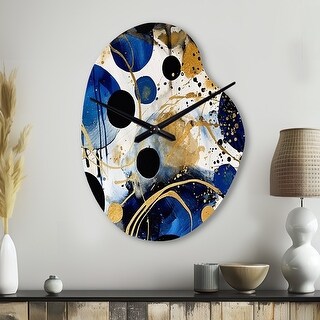 Abstract Pattern With Blue & Golden Textures XVIII - Abstract ...