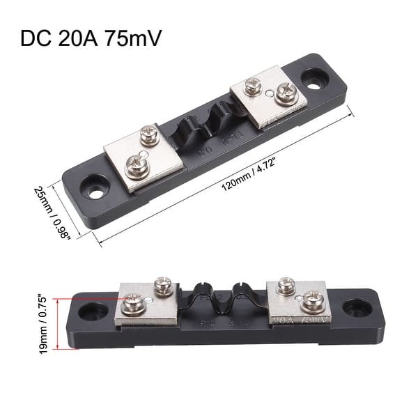 Shunt Resistor 20A 75mV for DC Ammeter Panel Meter External FL-2 Shunt ...