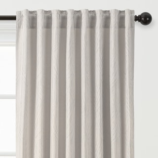 Chanasya Embossed Damask Room Darkening Window Curtain Panel Pair (Set ...