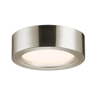 Sonneman Lighting Puck Slim Satin Nickel 8-inch LED Flush Mount - Bed ...