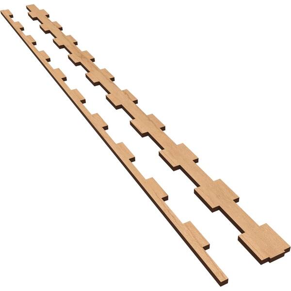 Midland Adjustable Wood Decorative Slat Wall Panel Kit (contains 29 ...