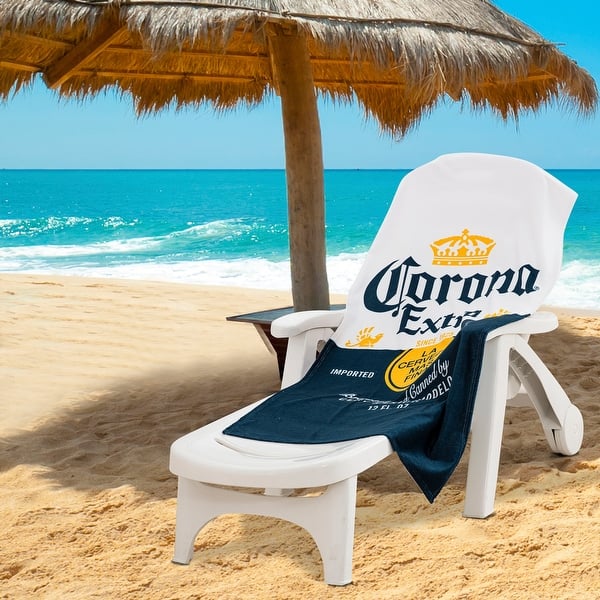 ENT 720 Corona, Bottle Label Beach Towel, 30" x 60" - 30x60 - Bed Bath ...