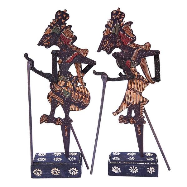 Novica Handmade Divine Pair Wood Shadow Puppets - Bed Bath & Beyond ...