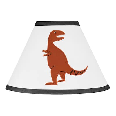 Mod Dino Collection Lamp Shade - Rust Orange, Black and White Modern ...