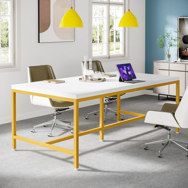 Small Conference Table 6FT Meeting Seminar Table Rectangular Meeting ...