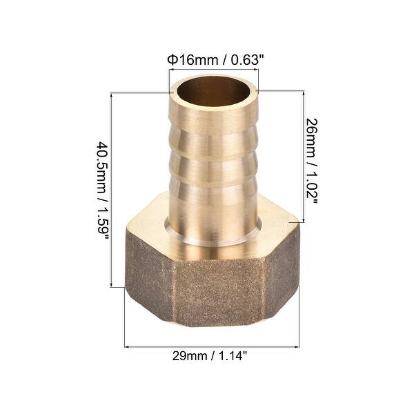 Brass Barb Hose Fitting Connector Adapter Barbed Female Pipe with Hose ...