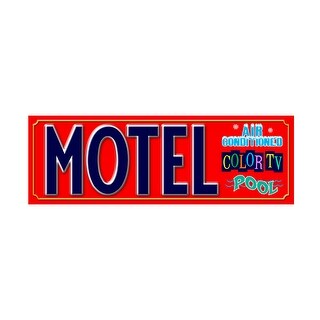 RetroPlanet 'Motel AC Pool TV' Canvas Art - Bed Bath & Beyond - 39505397