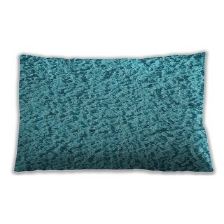 Ahgly Company Patterned Indoor-Outdoor Dark Cyan Green Lumbar Throw ...