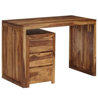 Writing Table Solid Sheesham Wood Computer Desk - Bed Bath & Beyond ...