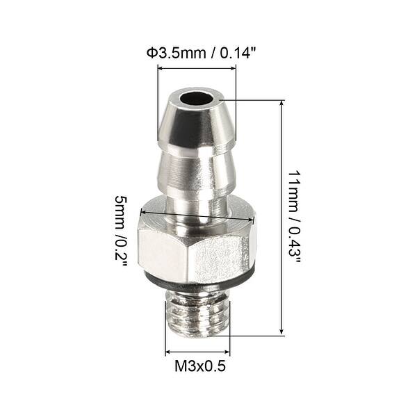 3.5mm Barbed M3x0.5 Male Thread Hose Pipe Fitting Electroplated Copper ...