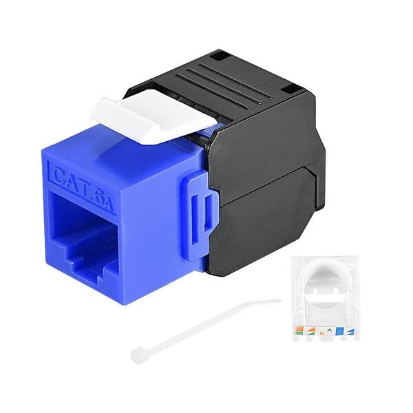 RJ45 Cat6A Network Module Connectors Ethernet Wall Jack Coupler Adapter ...