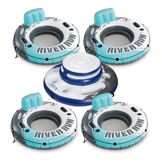 Intex River Run 1 53" Inflatable Floating Tube Raft (4 Pack ...
