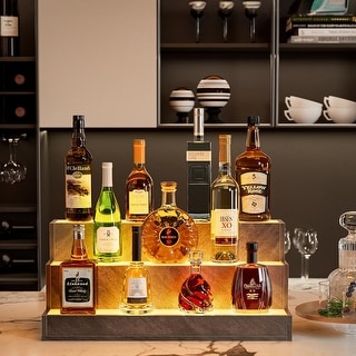 GDF Studio - Luminex Modern LED Bottle Display Shelf with App Control ...