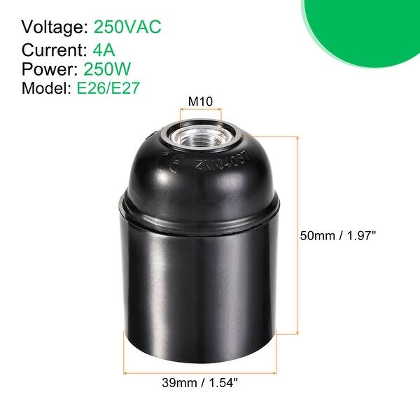 Bulb Holder E26/E27 Rotatable Loop Wire Locking Screw Base Lamp Socket ...