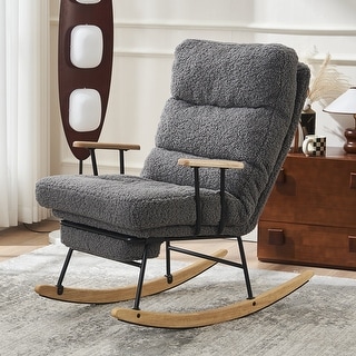 Modern Teddy Gliding Rocking Chair with High Back - Bed Bath & Beyond ...