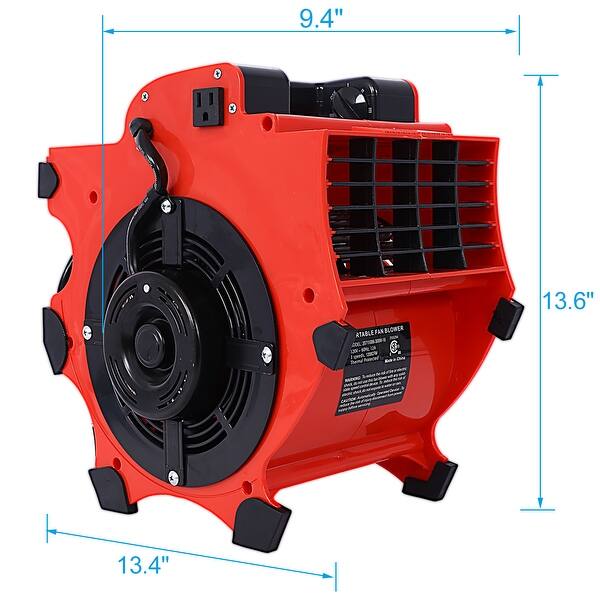 Blower 1200 CFM Simple Air Mover Floor Blower Fan Centrifugal Air Mover ...