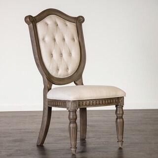 Furniture of America Cassian Traditional Weathered Oak Padded Dining ...