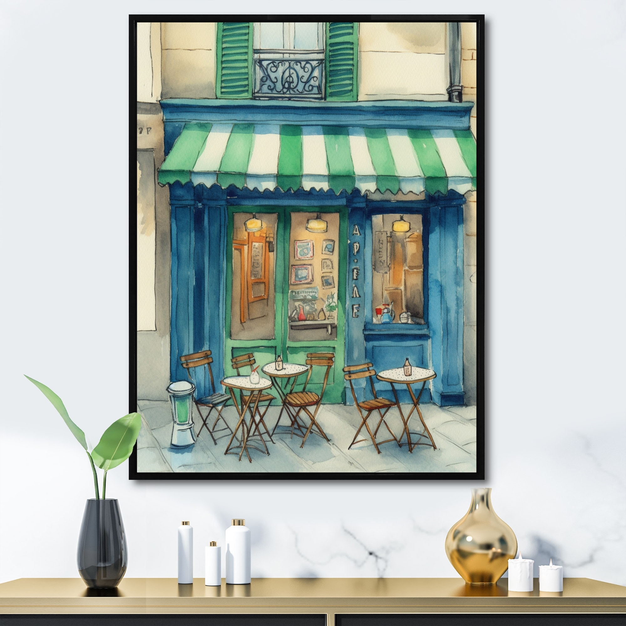 french cafe prints