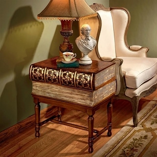 Design Toscano Stacked Books of Shakespeare Wooden Book Side Table ...