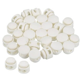 Cord Locks, 100 Pack Round Spring Toggle Stopper, White - Bed Bath ...
