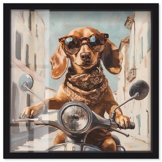 Doxxie on a Scooter Drive Shadowbox by Art Remedy - Bed Bath & Beyond ...