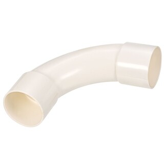 PVC Water Pipe Elbow Fitting 40mm ID 170mm Length Tube Adapter, White ...