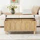 Lift-Top Coffee Table with Arched Design, Hidden Storage, Wooden Living ...